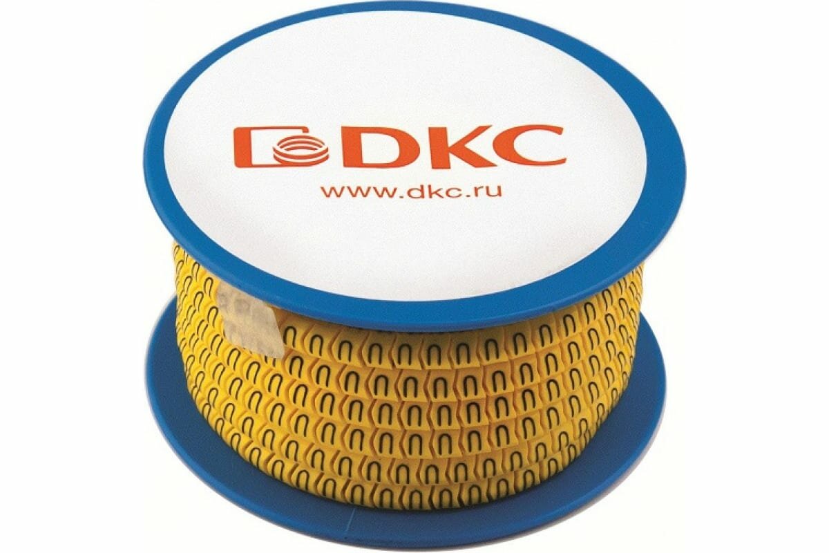 Колечко маркировочное W, 2.5-4 мм. черное на желтом (уп.1000шт) AZO3WWBY DKC