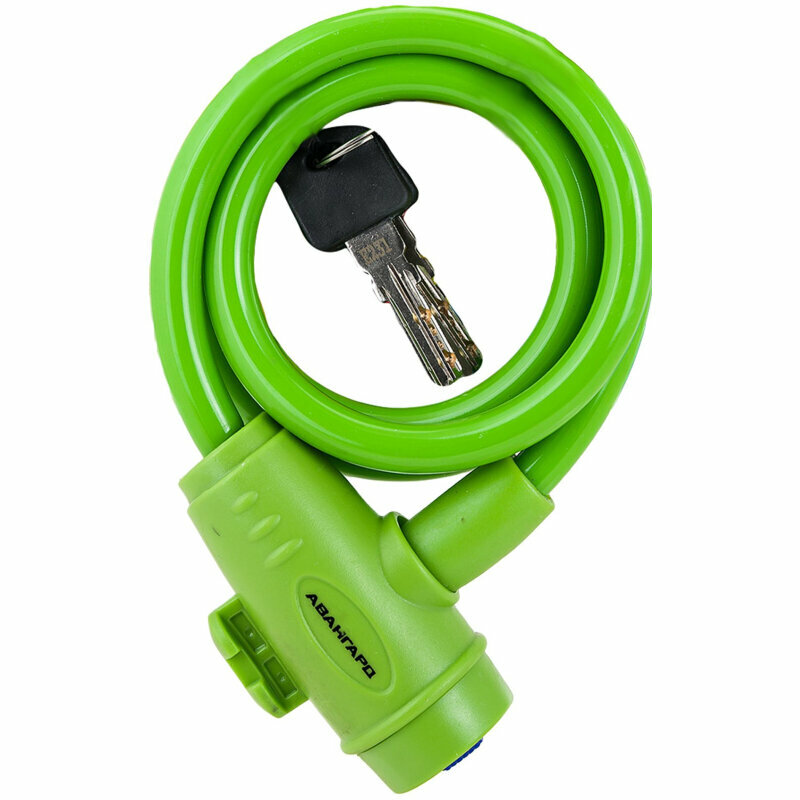 Замок навесной тросовый_УЗК авангард ВС-Т10 (1000 мм) техно лайм, 1557387