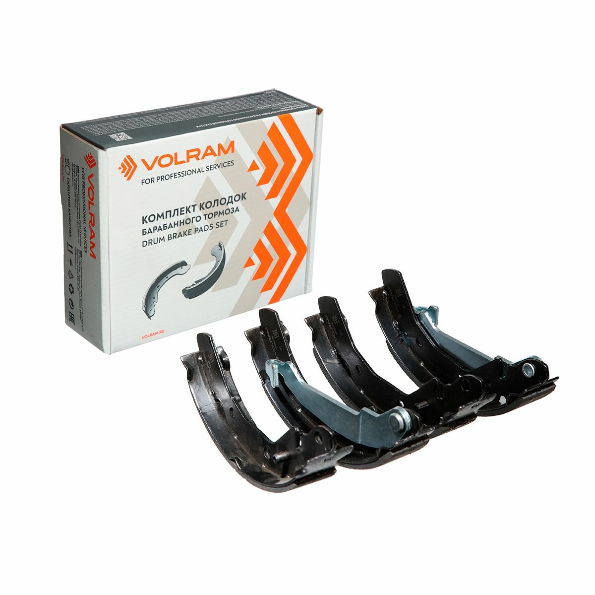 Тормозные колодки VOLRAM для DAEWOO Matiz M100, M150 (98-); задние, к-т 4 шт.