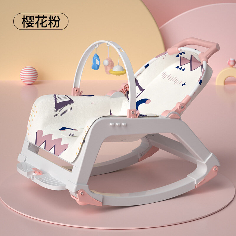Оптовая продажа кресла-качалки для младенцев с функцией откидывания и сидения, успокаивающее кресло для сна, качалка, кровать-качалка для младенцев