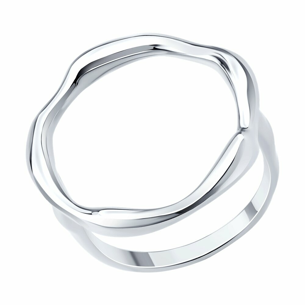 Кольцо, серебро, 925 проба, родирование