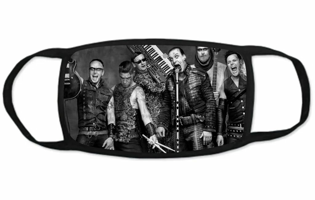 Маска защитная тканевая на лицо Rammstein, Рамштайн №10, Детская - 18 на 10 см