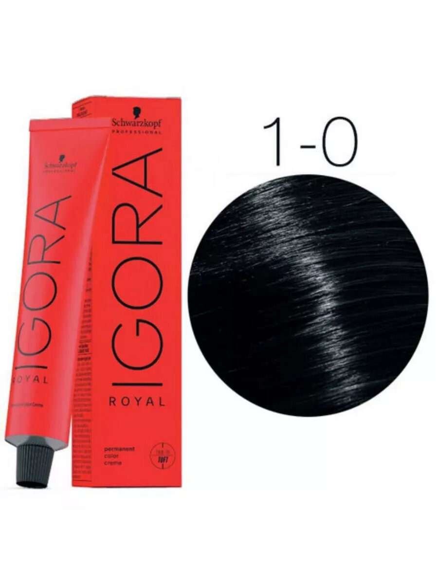 Schwarzkopf Igora Royal 1-0 Черный Стойкая крем-краска
