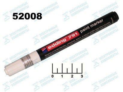 Маркер перманентный 1-2мм Edding E-791 белый