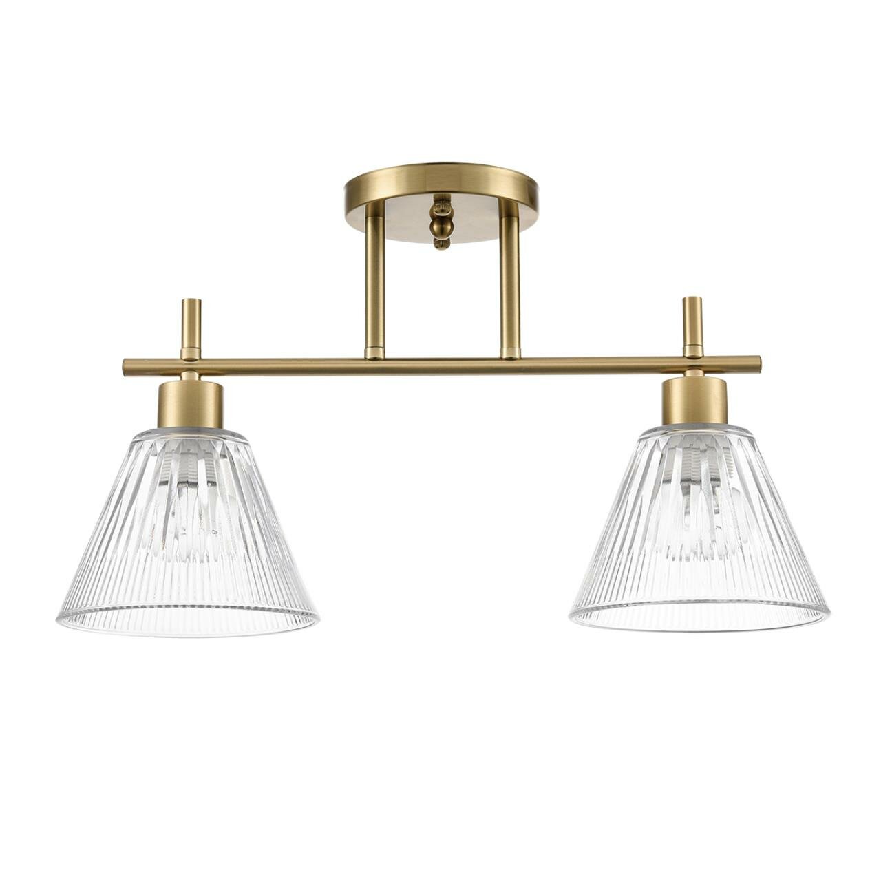 LUMION 8188/2C COMFI LN26 218 латунь/прозрачный, металл/стекло Потолочный светильник E27 2*60W 220V VIVIAN