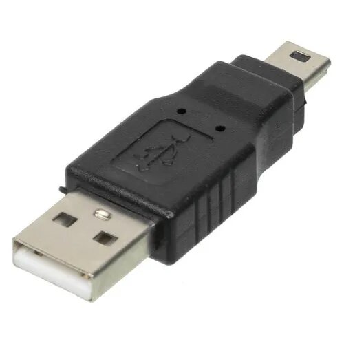 Переходник USB2.0 NingBo mini USB B (m) - USB A(m), серый