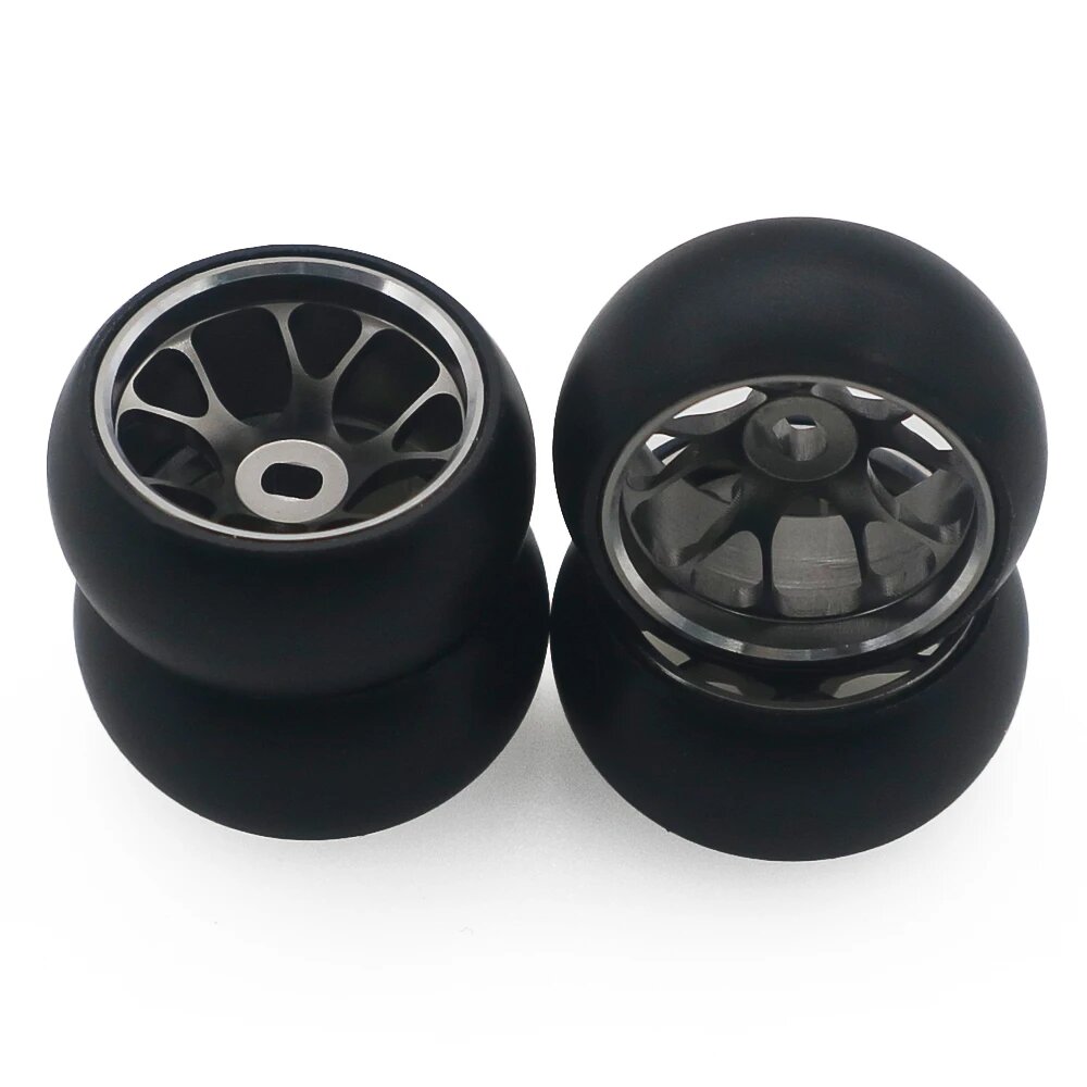 Обода колес 10 спиц + дрифт шины для RC автомобилей 1/28 Wltoys Черный, Titanium