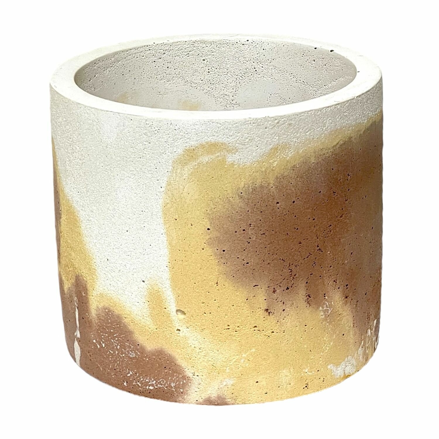 Кашпо Детали решают «Средняя деталь», бетонное, бежево-молочный