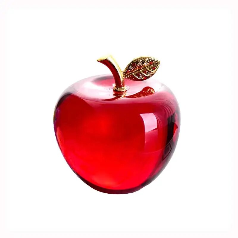 Хрустальный яблокo Фэншуй Красный, Красный