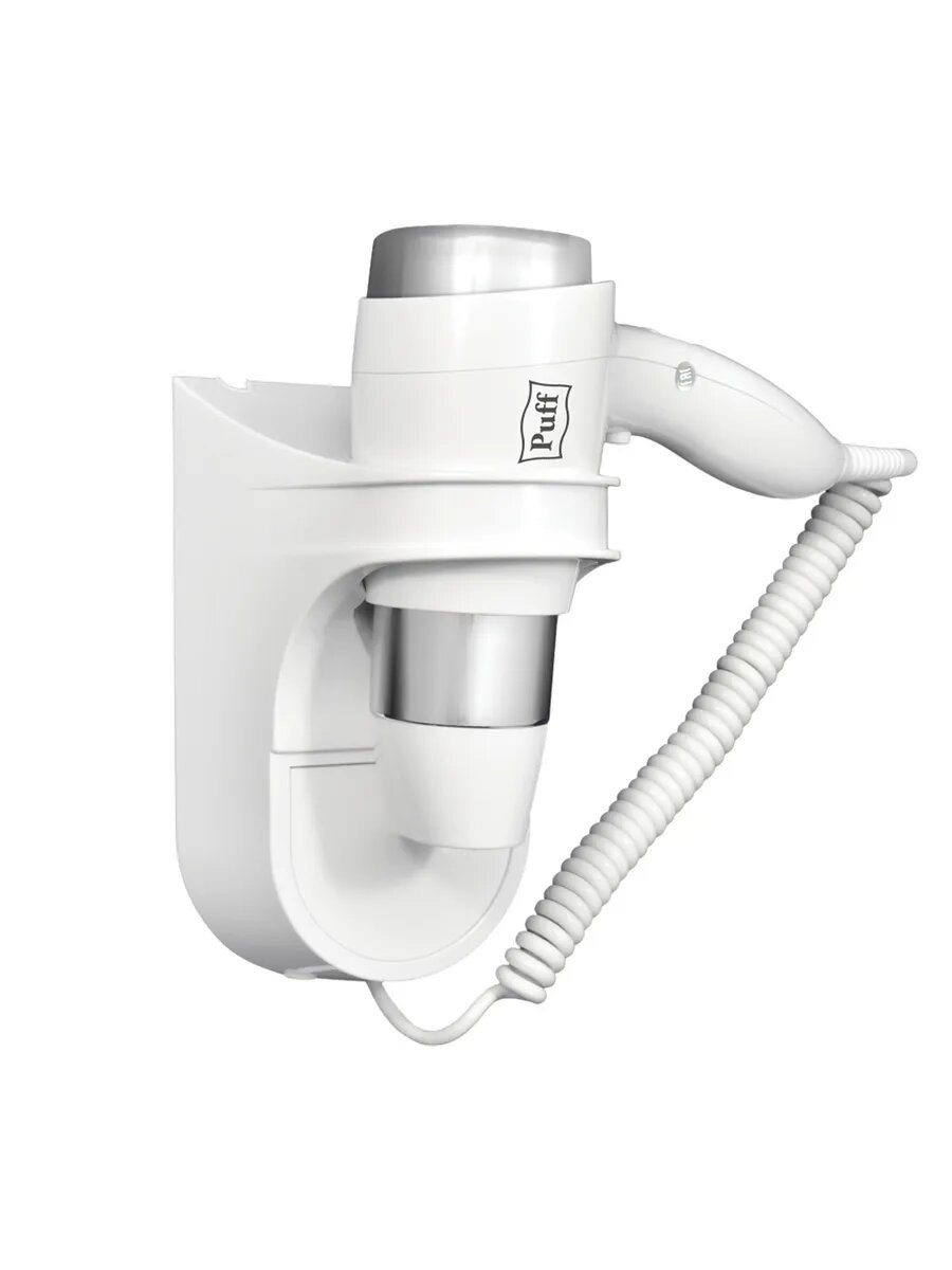 Фен для волос настенный , 1600 Вт, пластик, 2 скорости