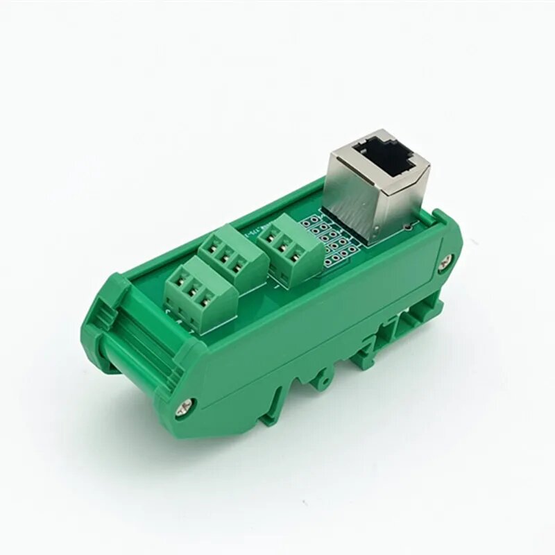 Тонкое крепление на DIN-рейку RJ45 8P8C Модуль интерфейса коммутационной платы.