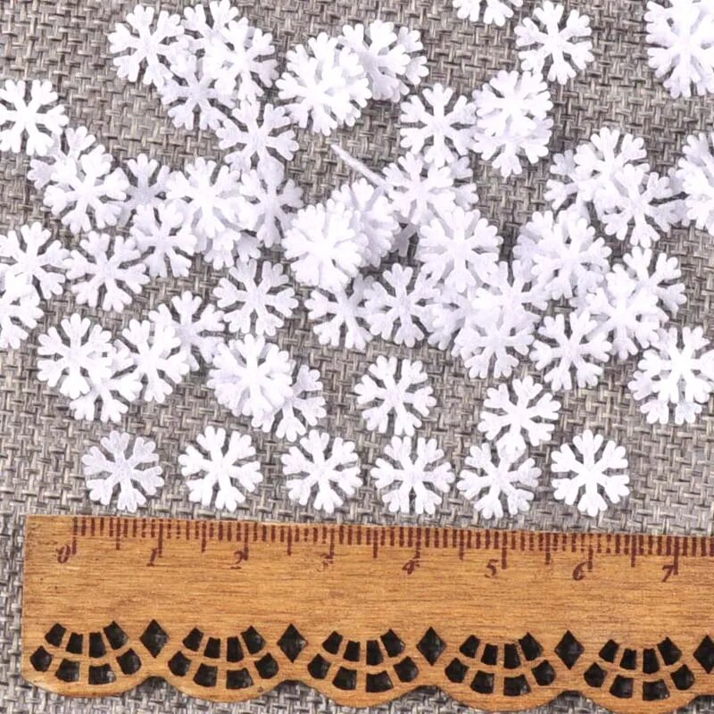 Искусственные снежинки из фетра, 100 шт. 6
