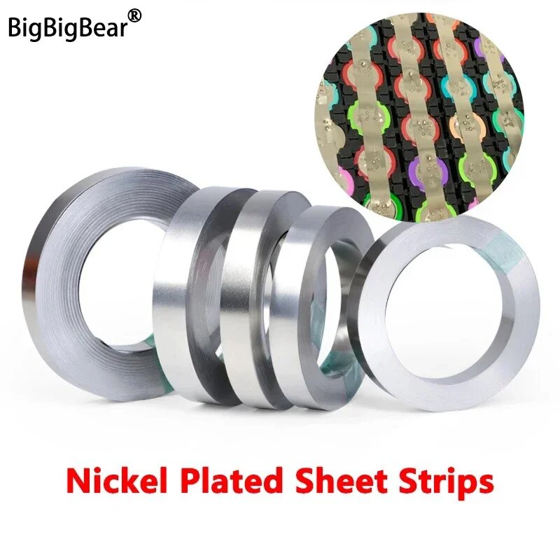 Никелированная лента для точечной сварки аккумуляторов 18650 0.2x10mm