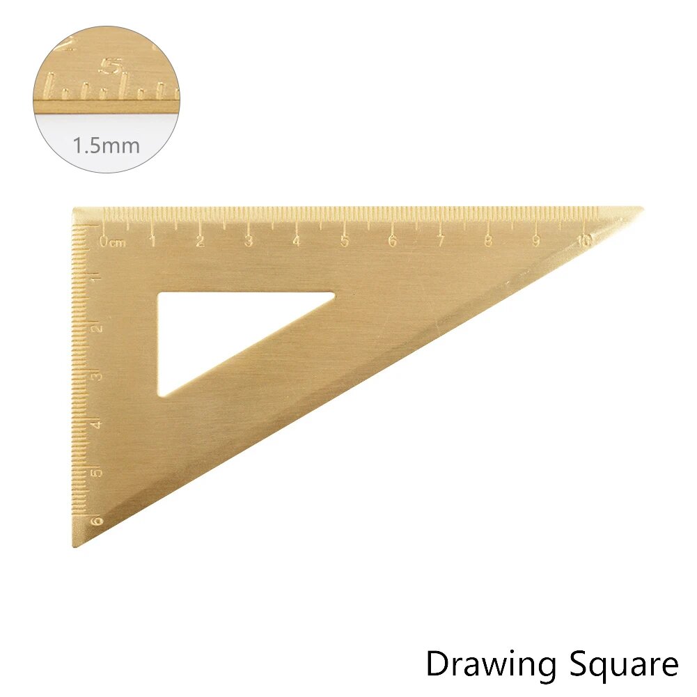 Металлическая треугольная линейка Drawing Square