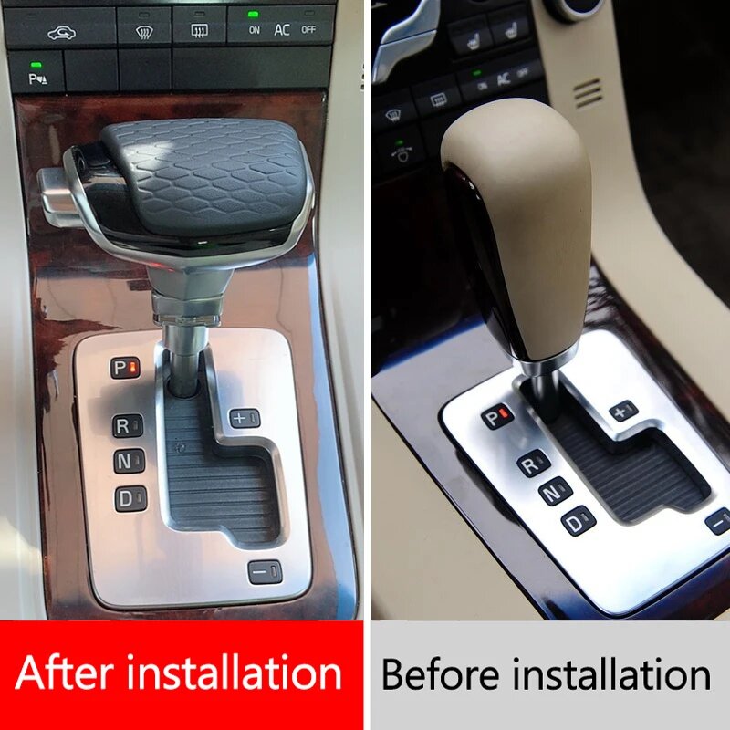 Для Volvo S80 V70 S60 V60 XC60 XC70 Автомобильная автоматическая головка переключения передач Аксессуары Ручка переключения передач Наклейка переключения передач Коробка передач For S80 (2006-2012)