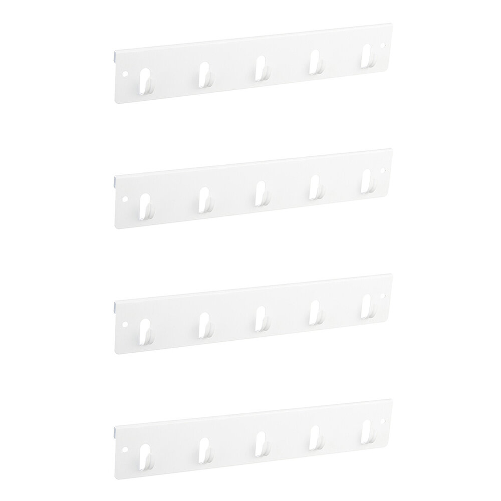 Панель металлическая белая 310 мм с крючками (4 шт.)