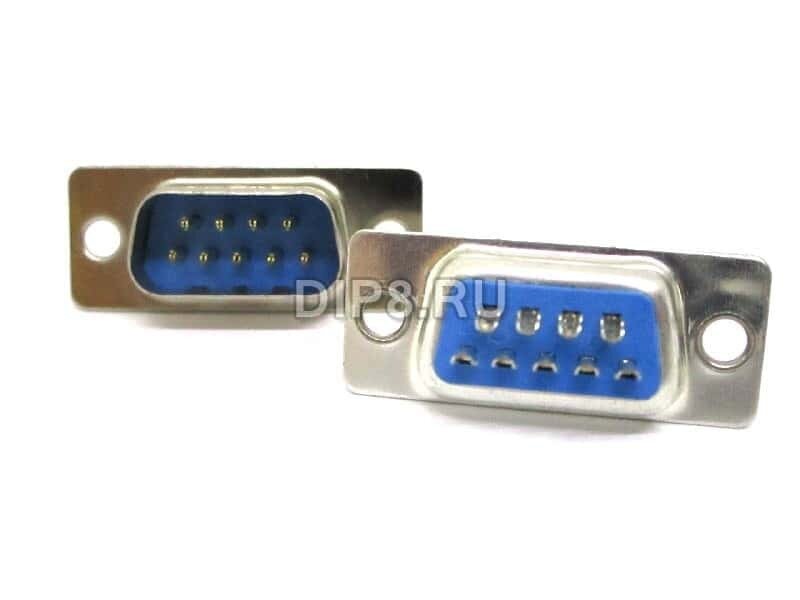 Разъем CONNFLY DB-9M, D-SUB, 9 контактов, пайка на кабель, DS1033-09MBNSISS
