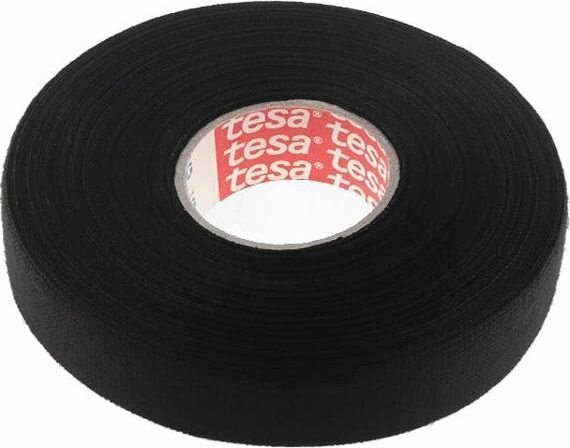 Лента TESA 51608-00001-00 тканевая W 19мм L 25м Thk 300мкм Automotive черный 1 шт