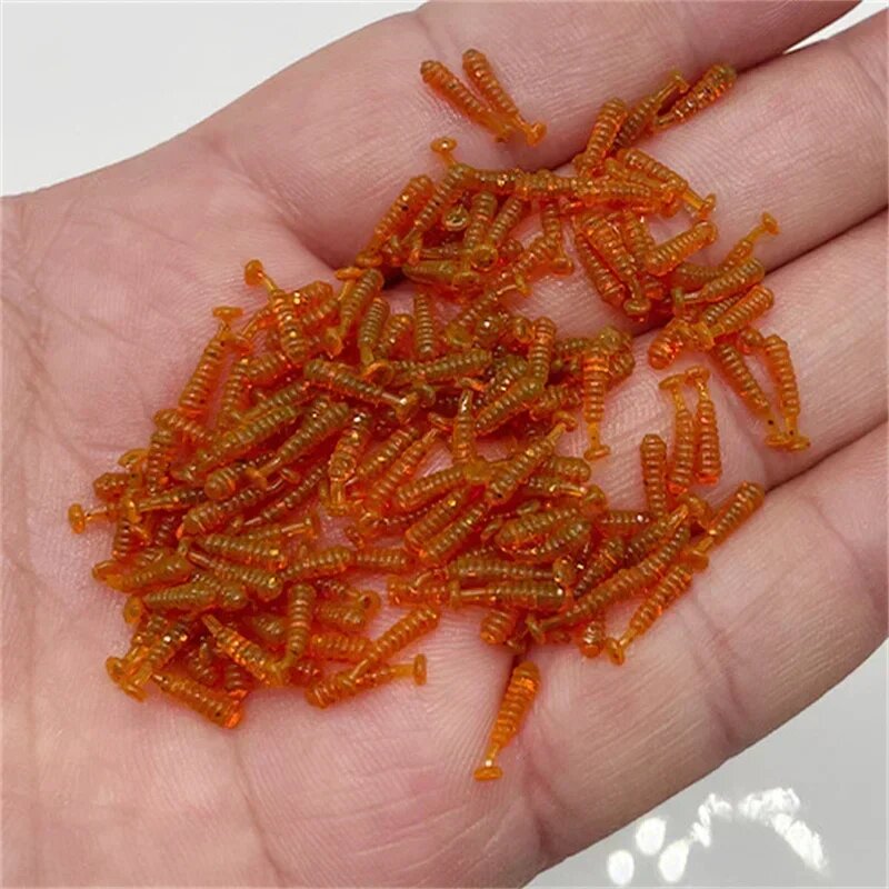 Мини силиконовые приманки для ловли карпа 50 шт Оранжевый, Brown