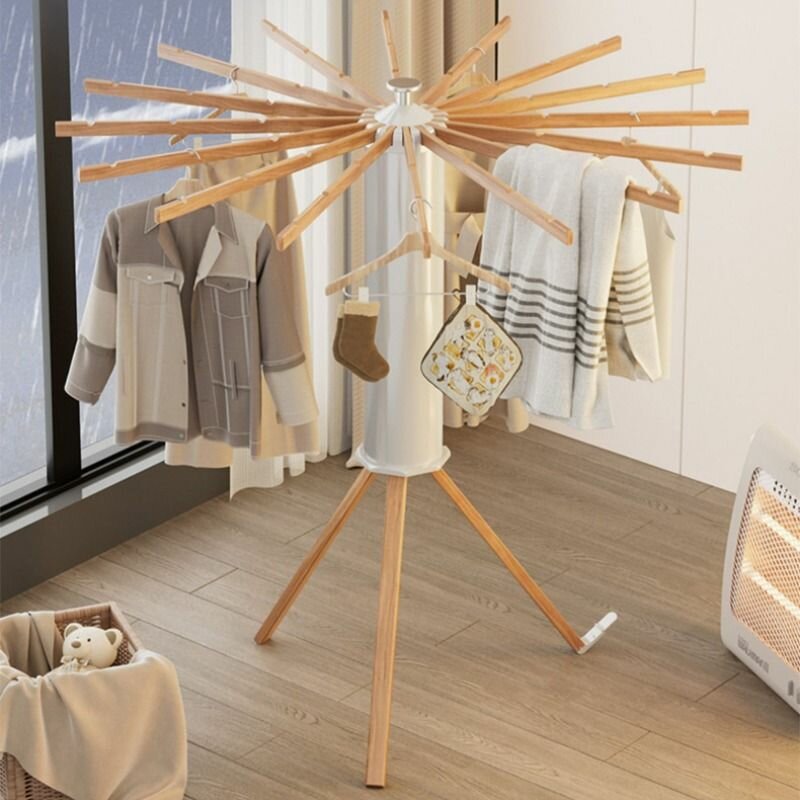 Деревянный зонт типа сушилка для белья напольная складная, сушилка для белья напольная,112*112*121cm