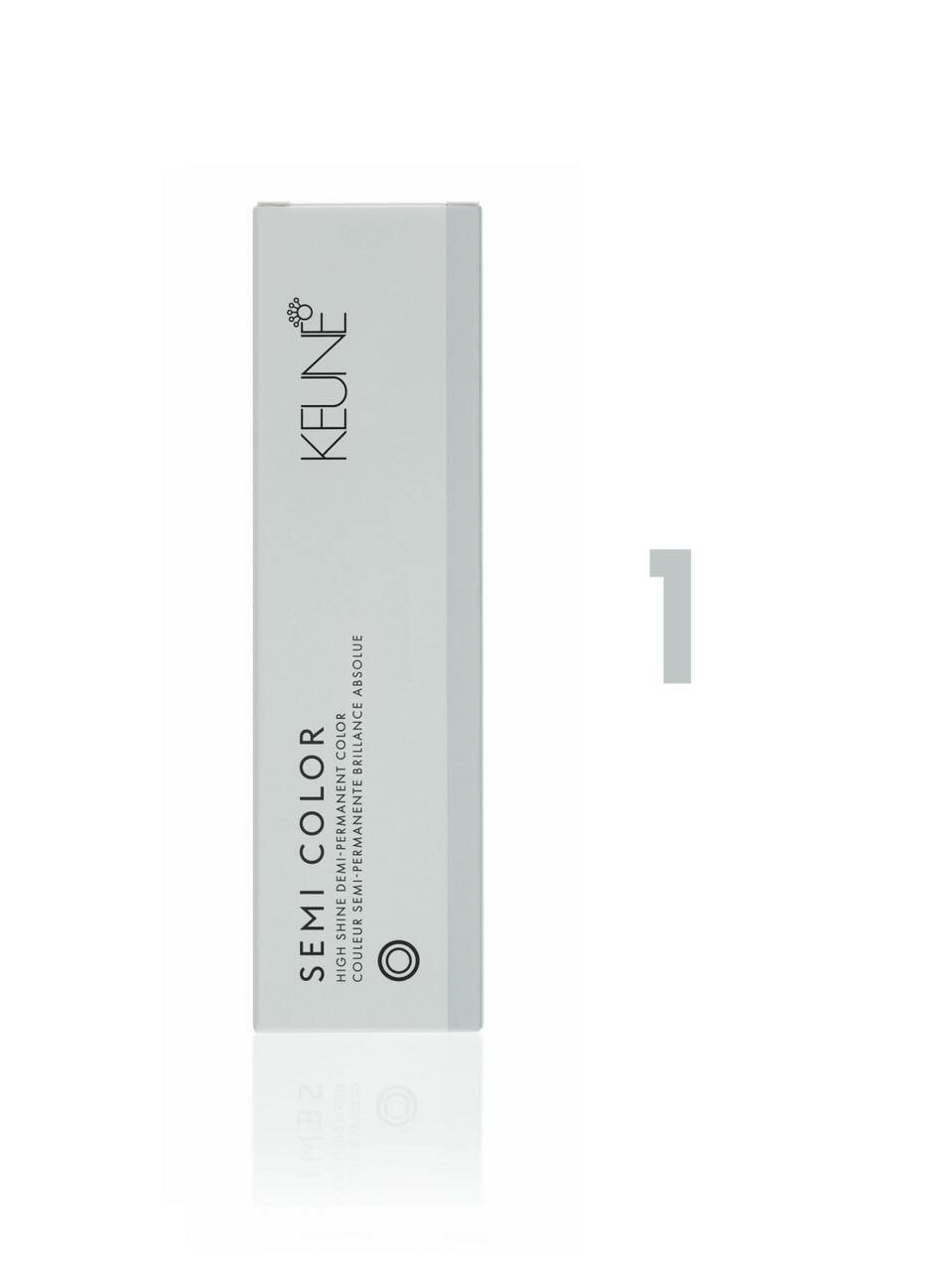 Keune Semi Color 1 - Полуперманентная краска для волос черный 60 мл