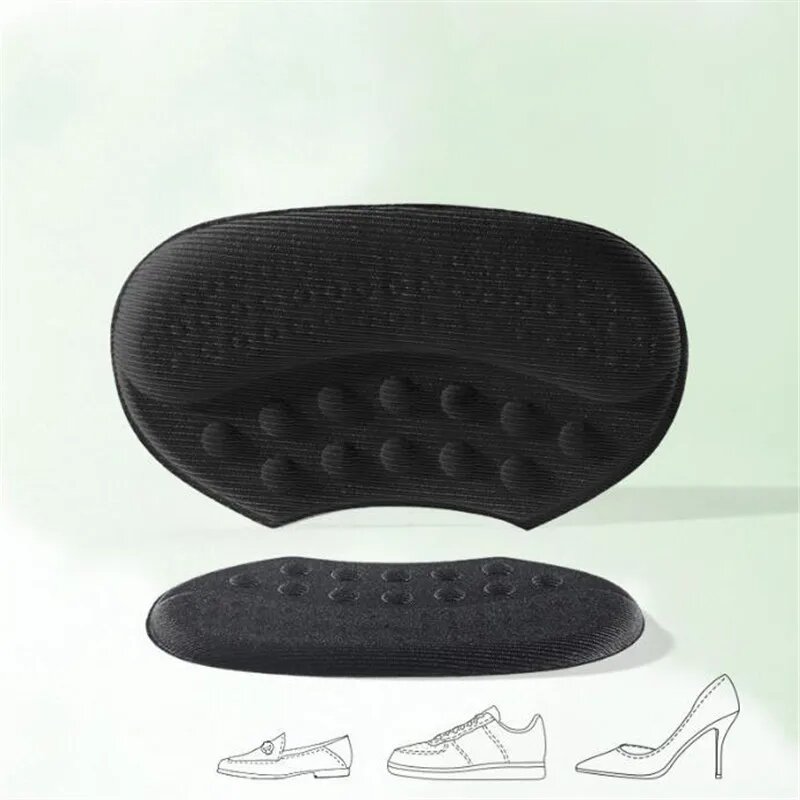 2 шт, наклейка на пятку, стельки, спортивная обувь, регулируемый размер, подкладка на пятку, черный