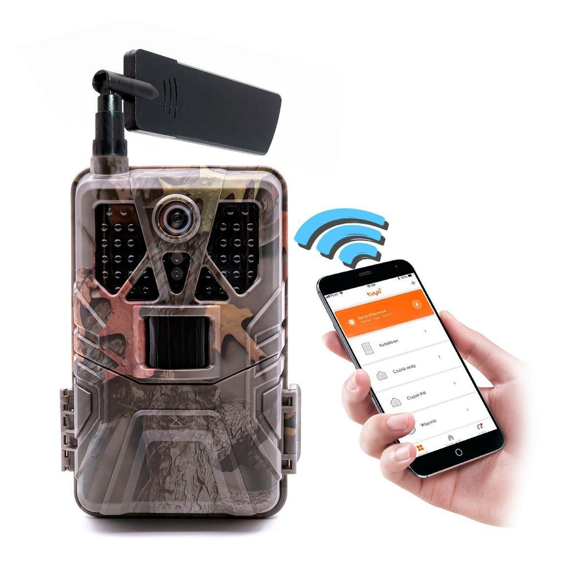 Лесная охранная 4К/4G камера TUYA Филин HC-910 Pro-4K-TUYA (4К/4G) (M57838UL) для охоты и охраны с SIM картой, с невидимой ИК подсветкой и датчиком