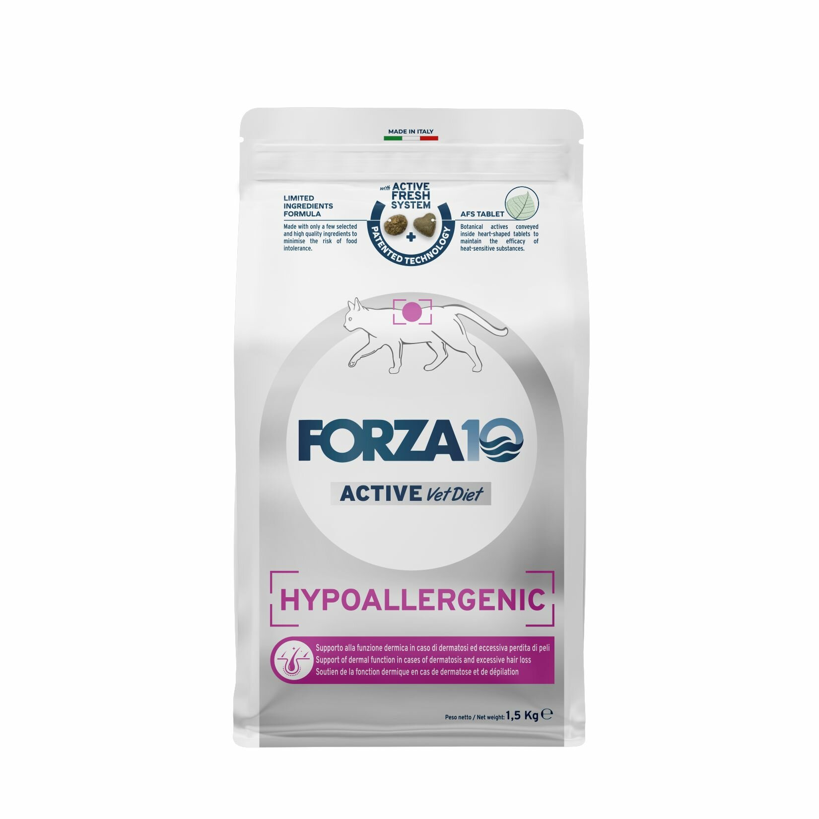 Диетический корм HYPOALLERGENIC для кошке 1,5 кг