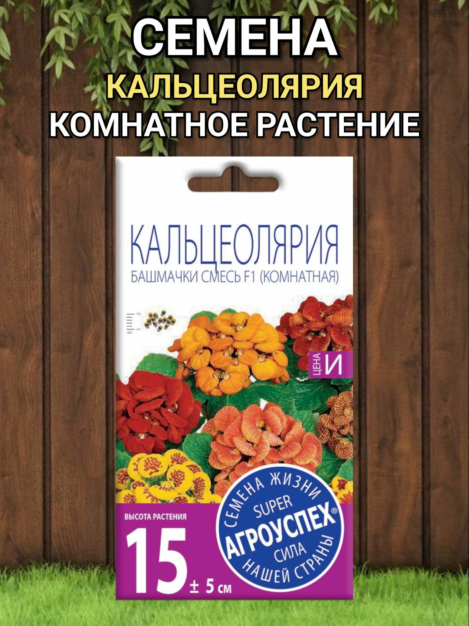 Семена комнатных цветов, Агроуспех, кальцеолярия Башмачки смесь