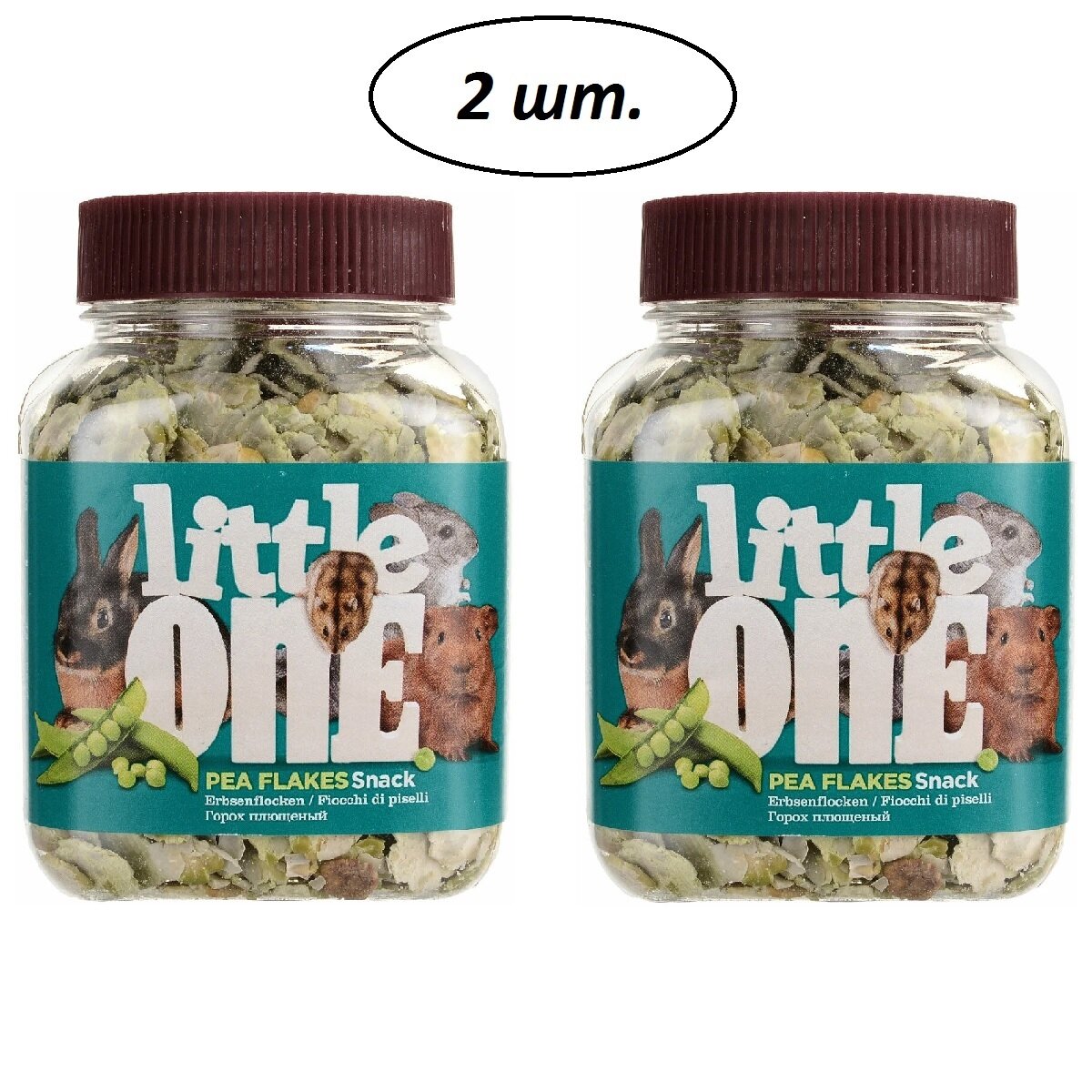 Little One Лакомство для грызунов Горошек плющеный 230г (2 штуки)