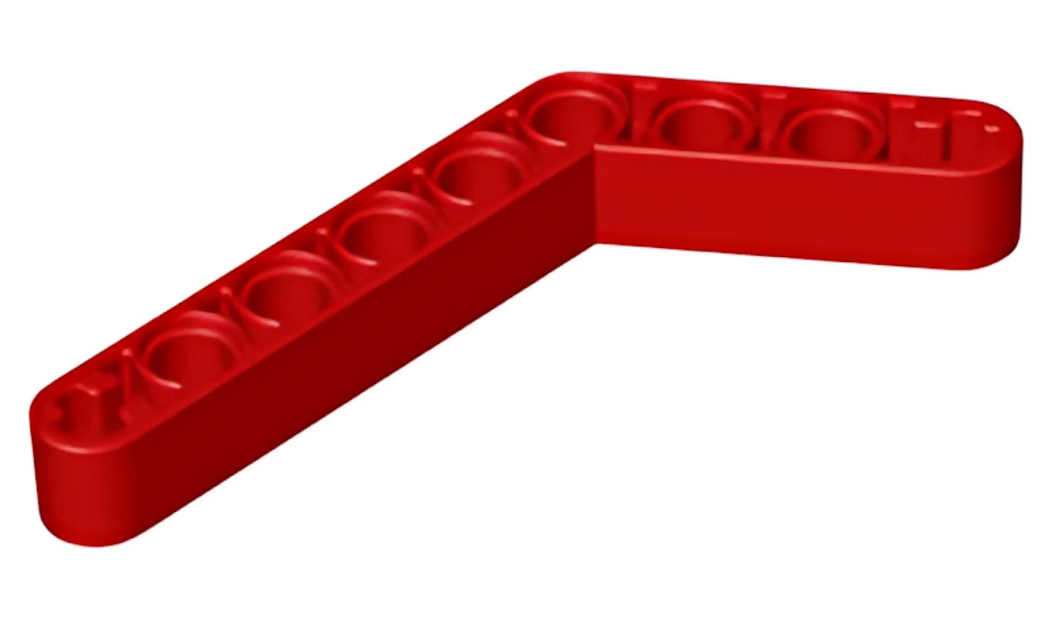 Деталь LEGO Technic, Liftarm, Modified Bent Thick 1 x 9 (6 - 4) 6629 Red N