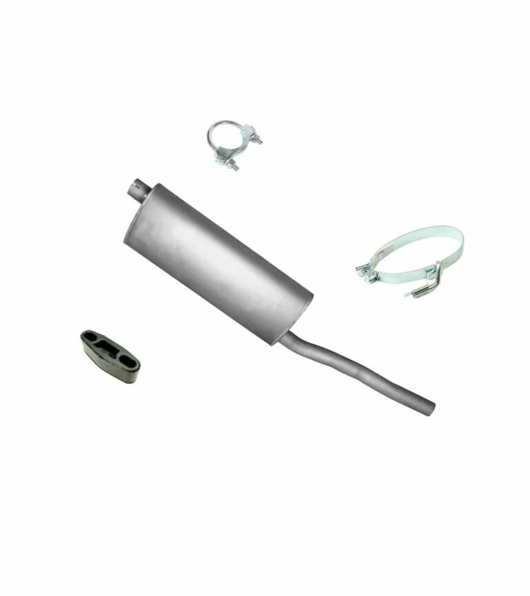 Глушитель задний Daewoo Nexia / Дэу Нексия (+ 2 хомута и резинка крепления) ВСЕ модели