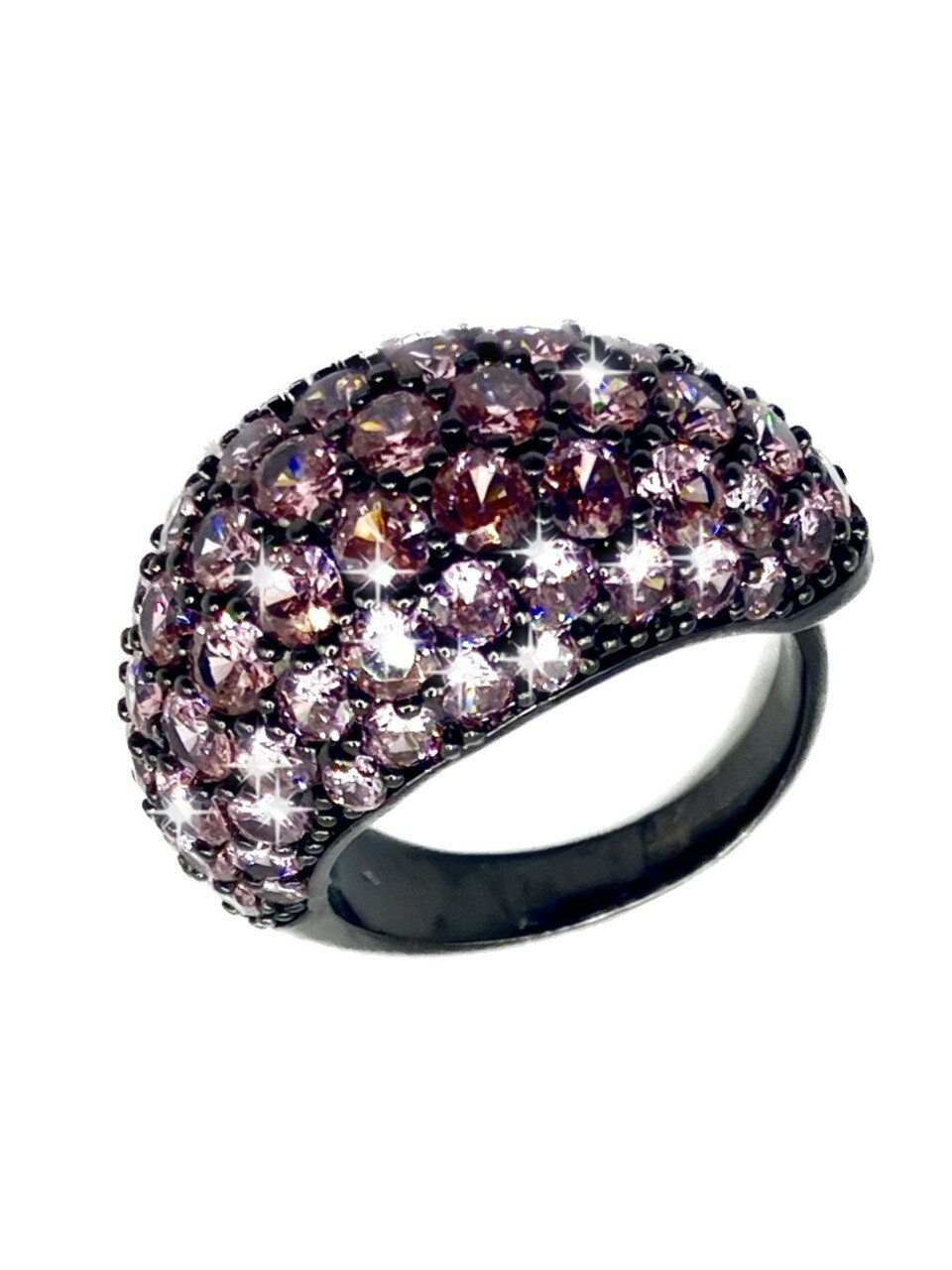 Кольцо помолвочное, аметист синтетический