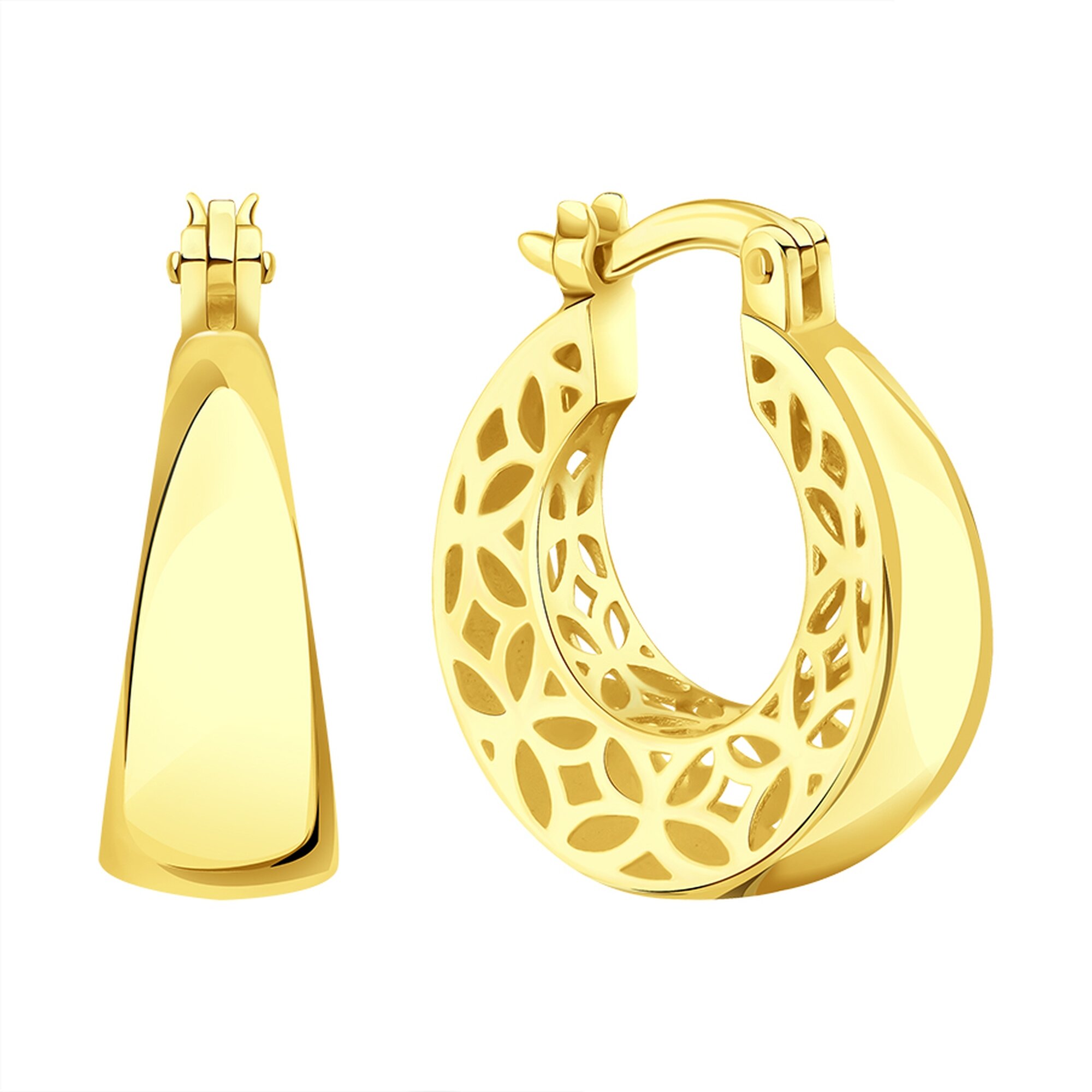 Серьги, желтое золото, 585 проба