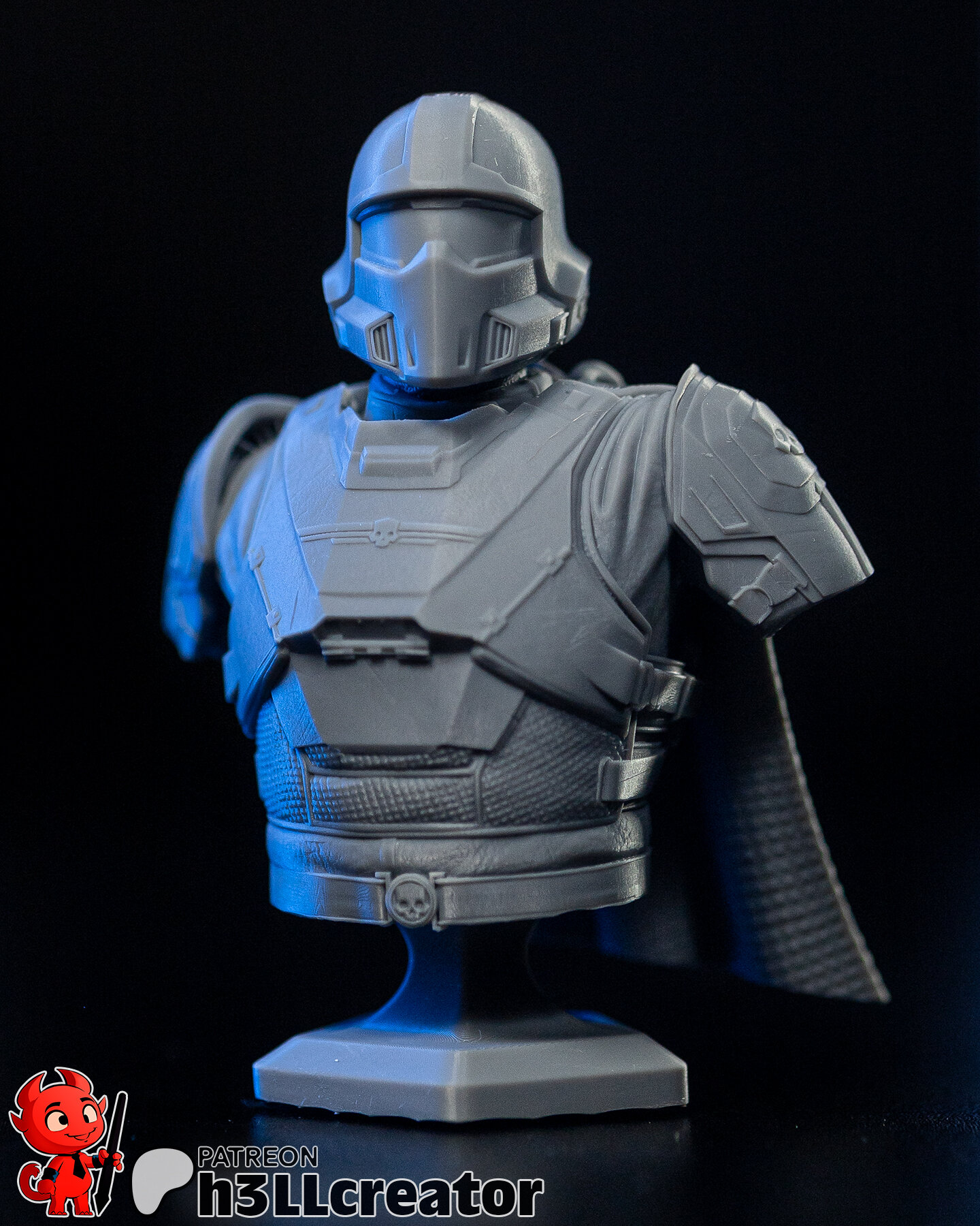 Модель бюст Адский десантник, Helldiver (Helldivers 2), 85 мм