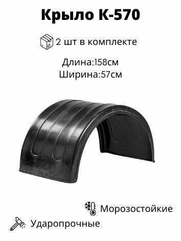 Крыло К-570 (2х-скатное), (2 шт.)