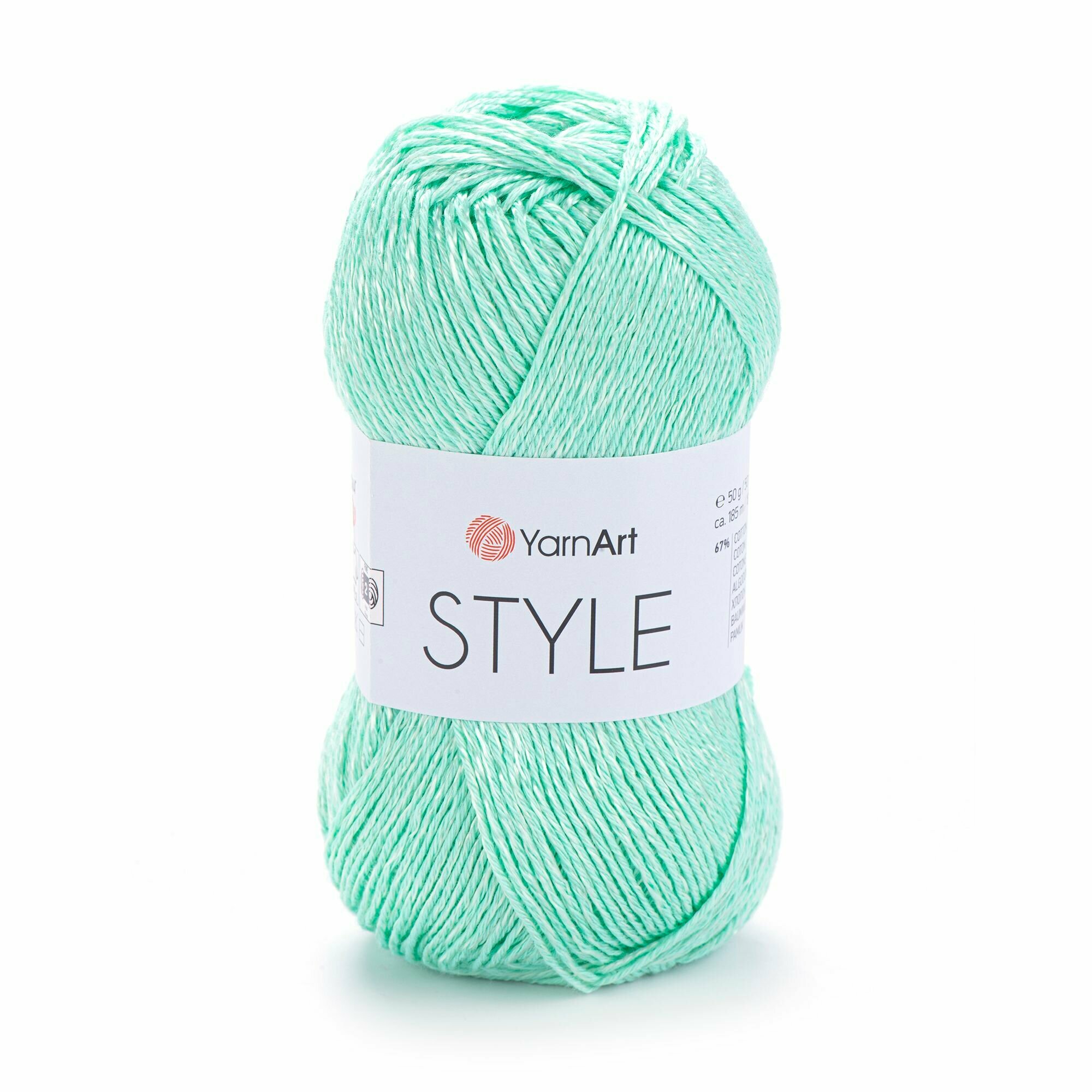 Пряжа YarnArt Style 659 мята (50г/185м, упаковка 5 мотков)