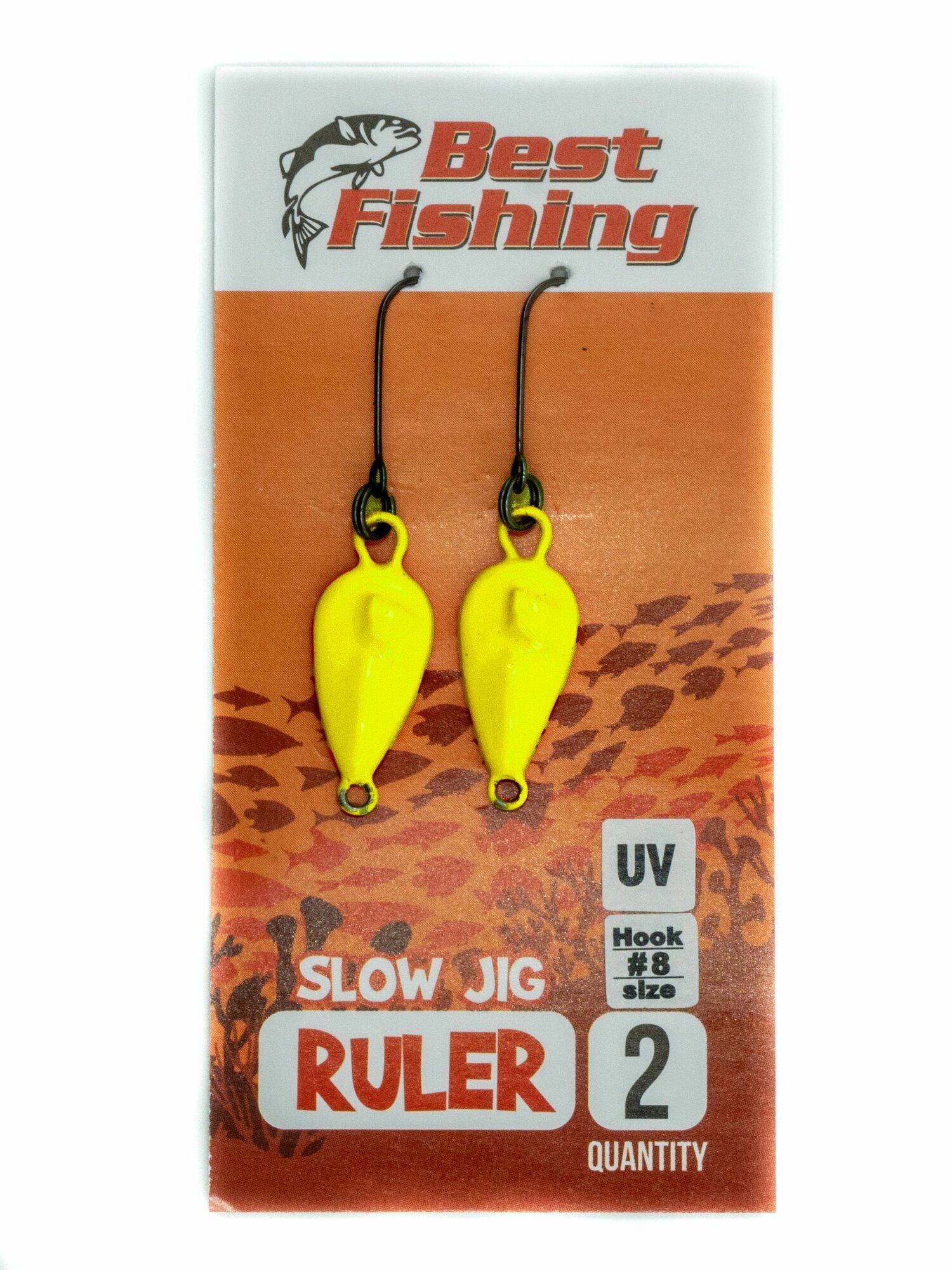 Рулеры рыболовные Best Fishing Neon, #8, 2 гр, цвет лимонный UV
