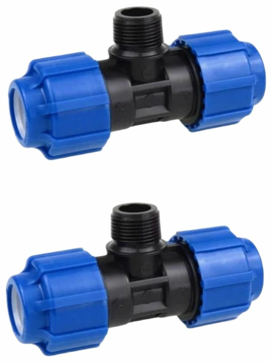 Тройник 25х1"х25 НР ПНД тпк-аква 2 шт.