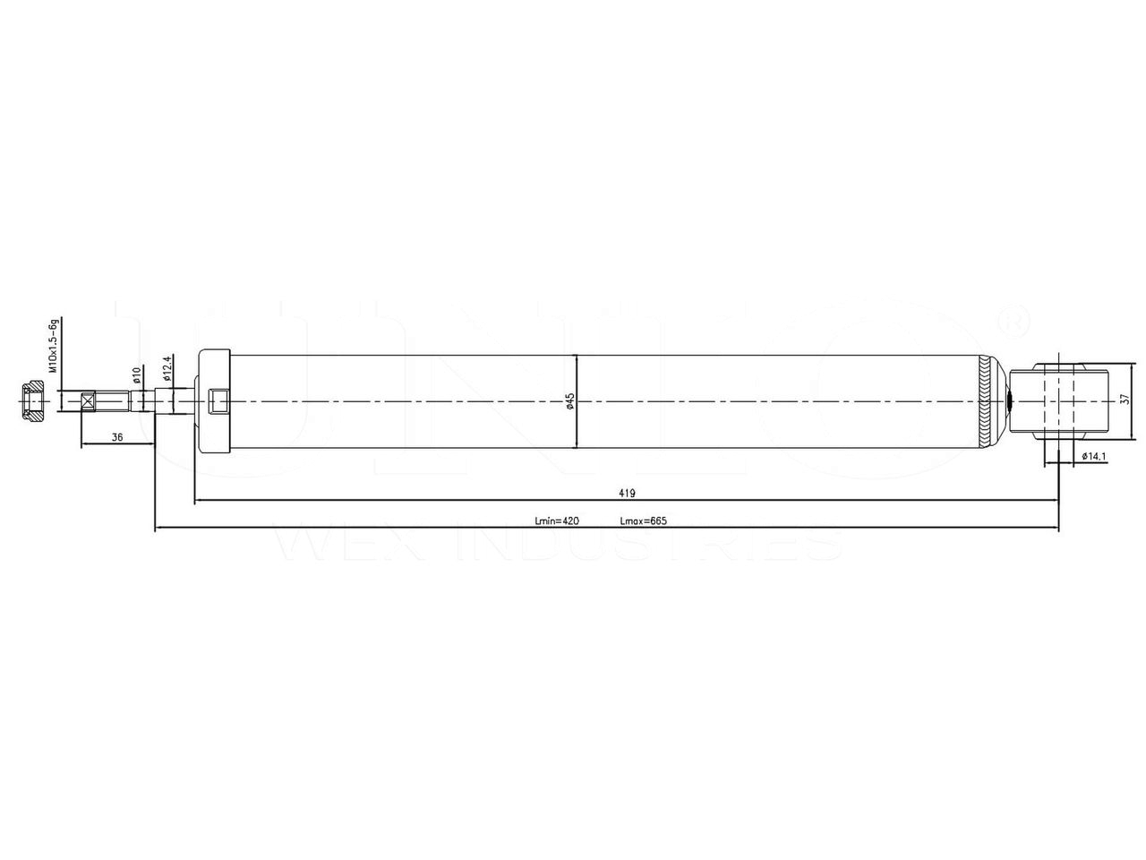 UNIO SAB-10742 (4G5513035E / 8K0513035AF / 8K0513035BB) амортизатор газовый задней подвески Audi (Ауди) a6 IV 10-,