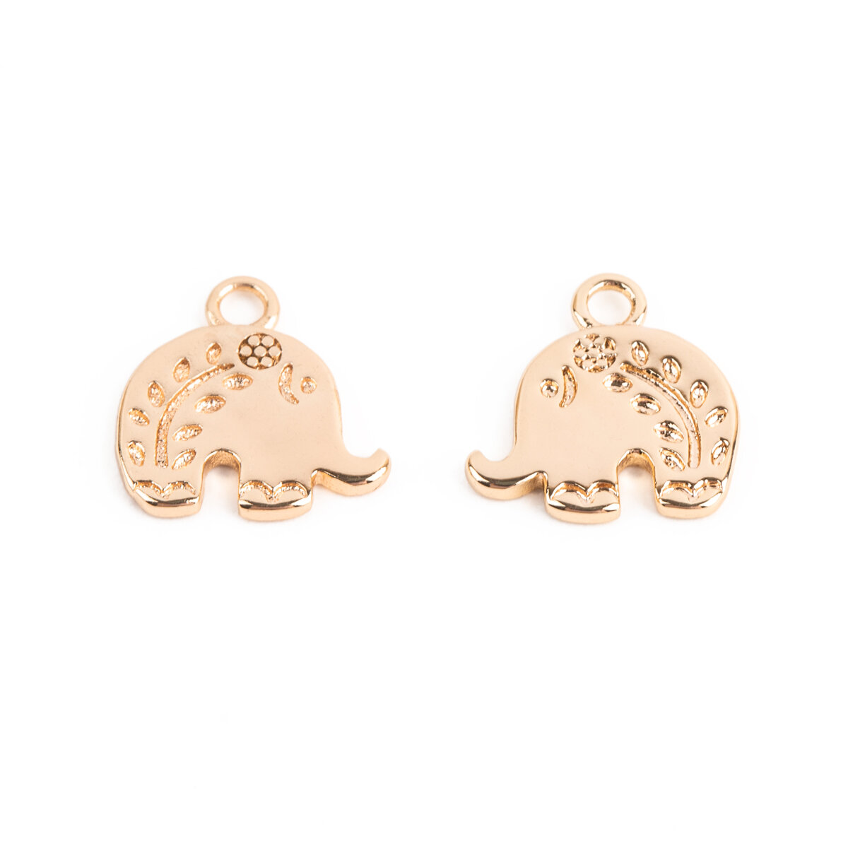Zlatka Подвеска FMK-P03-NM00 слон 10 x 10 мм, 2 шт, 02 под золото для ожерелья и браслета