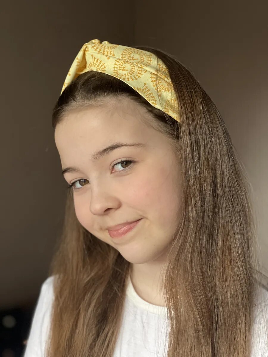 Повязка на голову женская летняя широкая