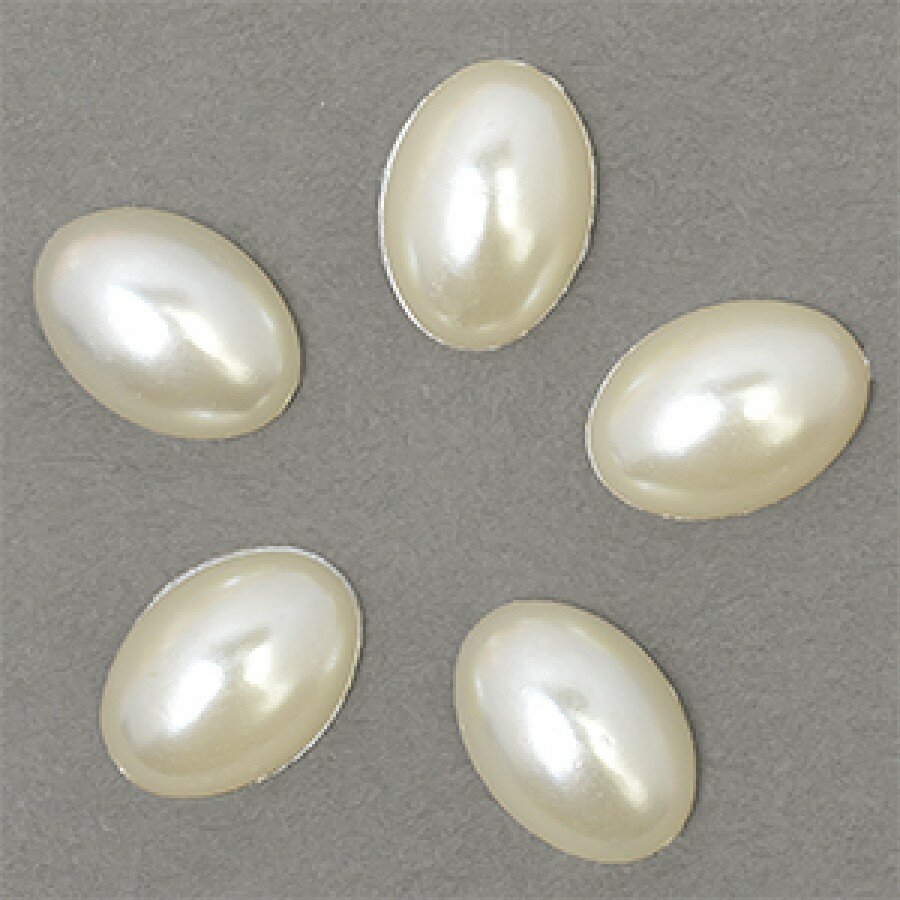 Полужемчужины MAGIC 4 HOBBY перламутр Овал 10х14 мм цв.43 молочный уп.20г