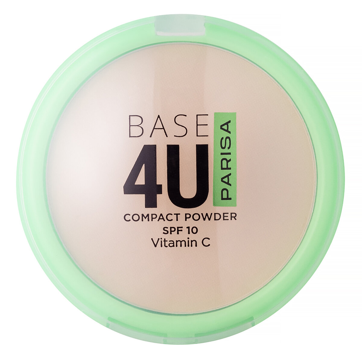 Пудра для лица компактная Parisa Base 4U, SPF 10, тон: 04 натуральный, 7г