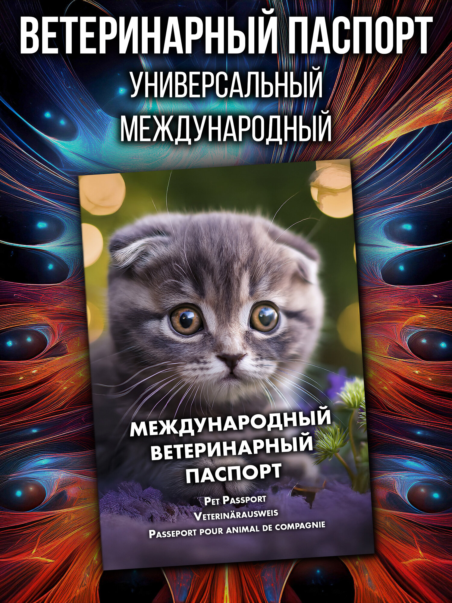 Ветеринарный паспорт для кошек, собак и любых других домашних животных, международный