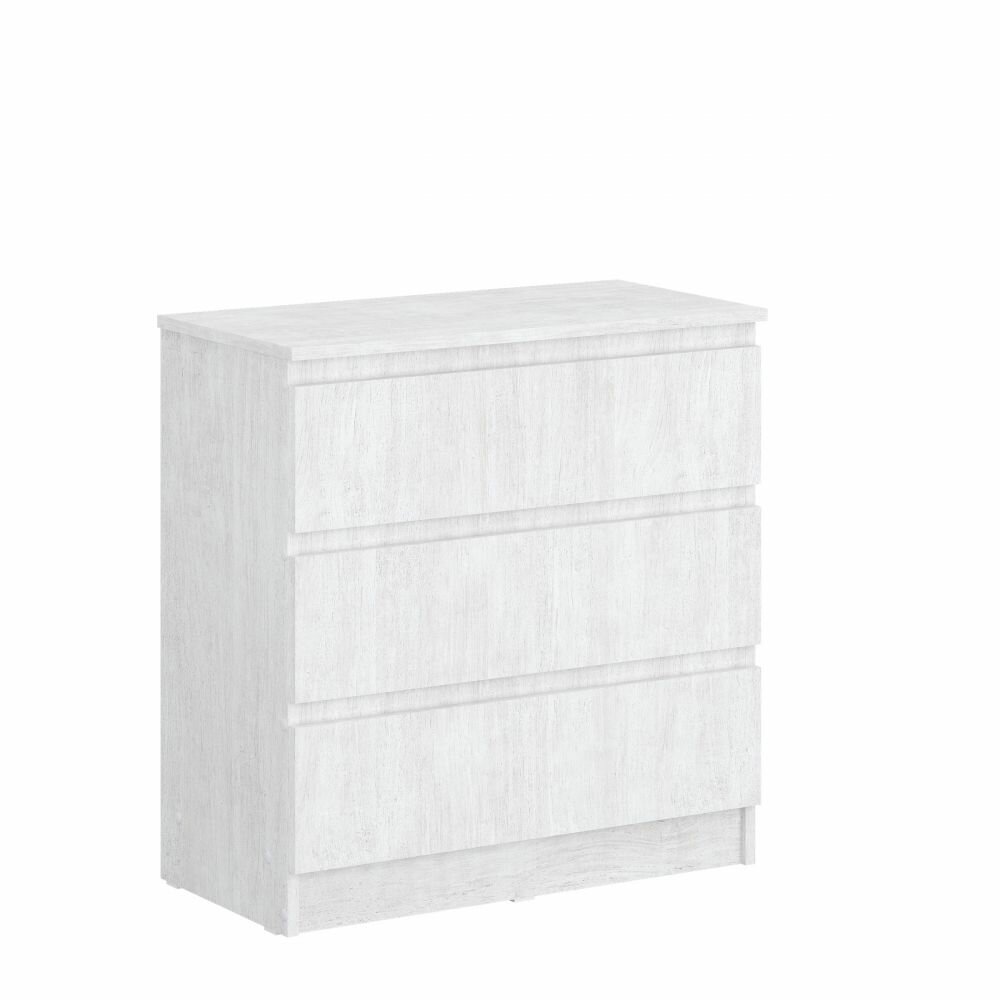 1Plus1 Комод 5 цвет Молокай, ширина 70 см с 3 ящиками напольный в спальню, гостиную и прихожую