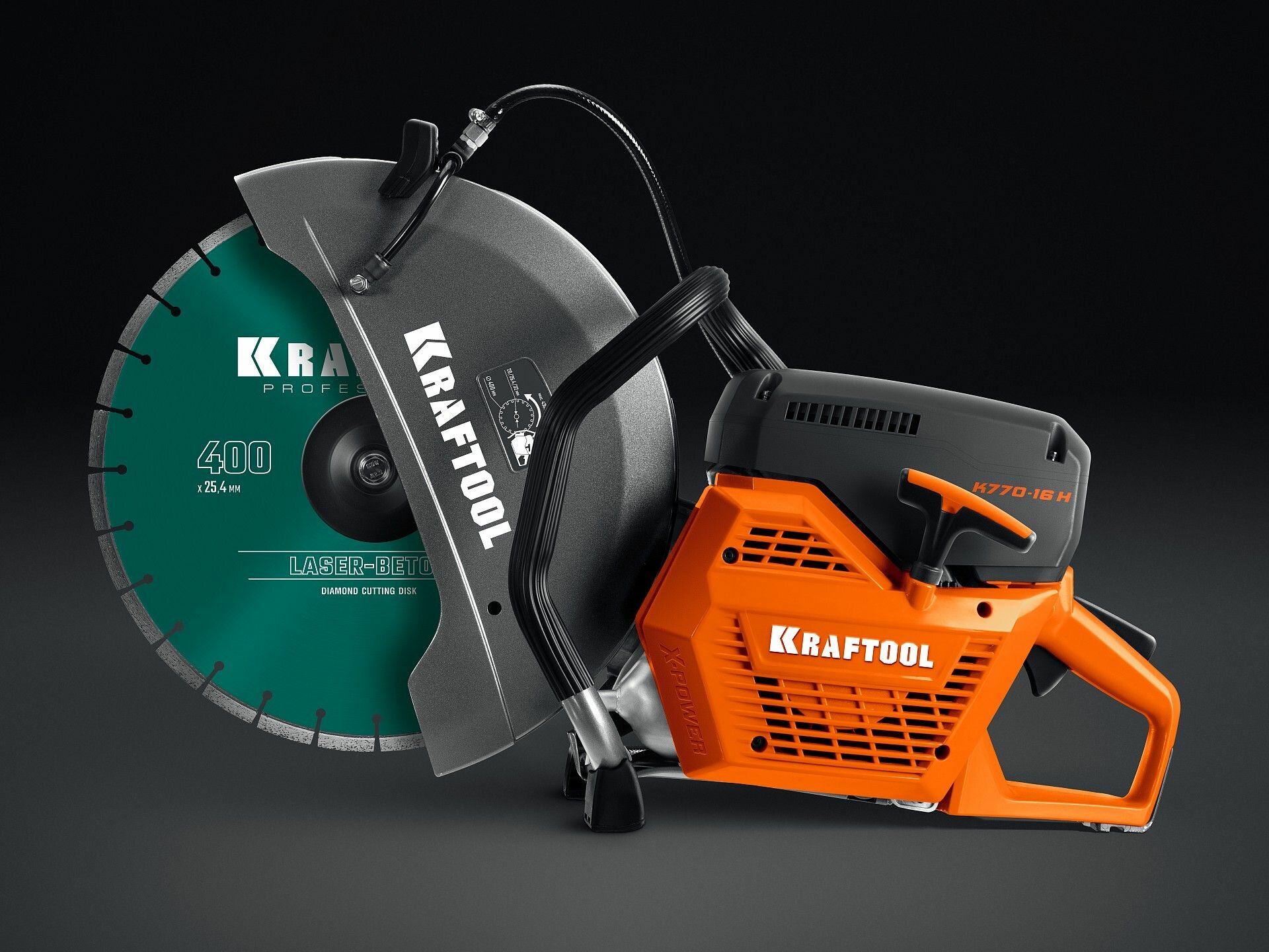 Бензорез по бетону (бетонорез) KRAFTOOL 400 мм, диск в комплекте K770-16 H