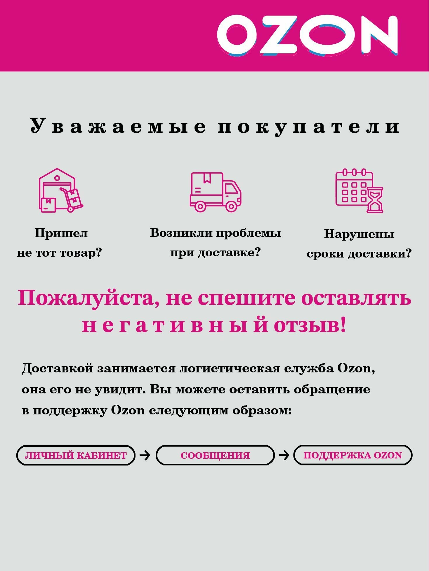 Плакат для ПВЗ Озон — фото 1