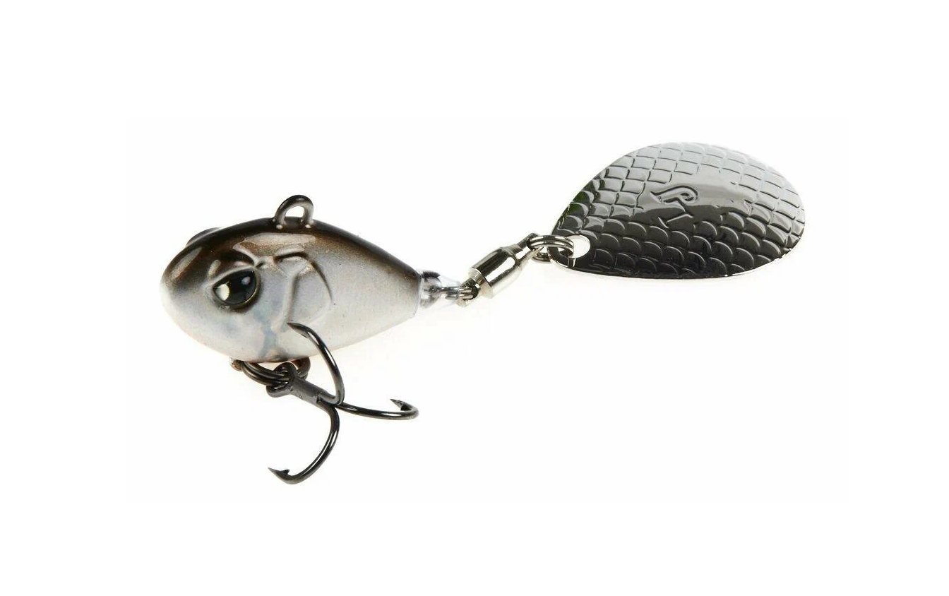 Тейл-спиннер BASARA TAIL SPIN LUCKY JOHN LJBTS08-001, белый, серебристый, металл, 8 г