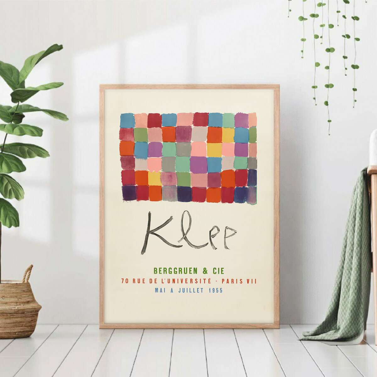 Постер "Пауль Клее яркая афиша" 50x70 без рамки для интерьера на стену